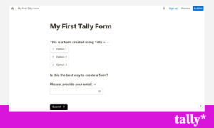 Tally Forms - Kostenlos Formulare erstellen